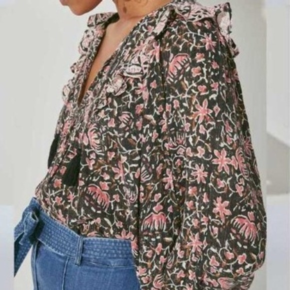 Cleobella | Tops | Cleobella Brynlee Blouse With Metallic Thread Womens ...